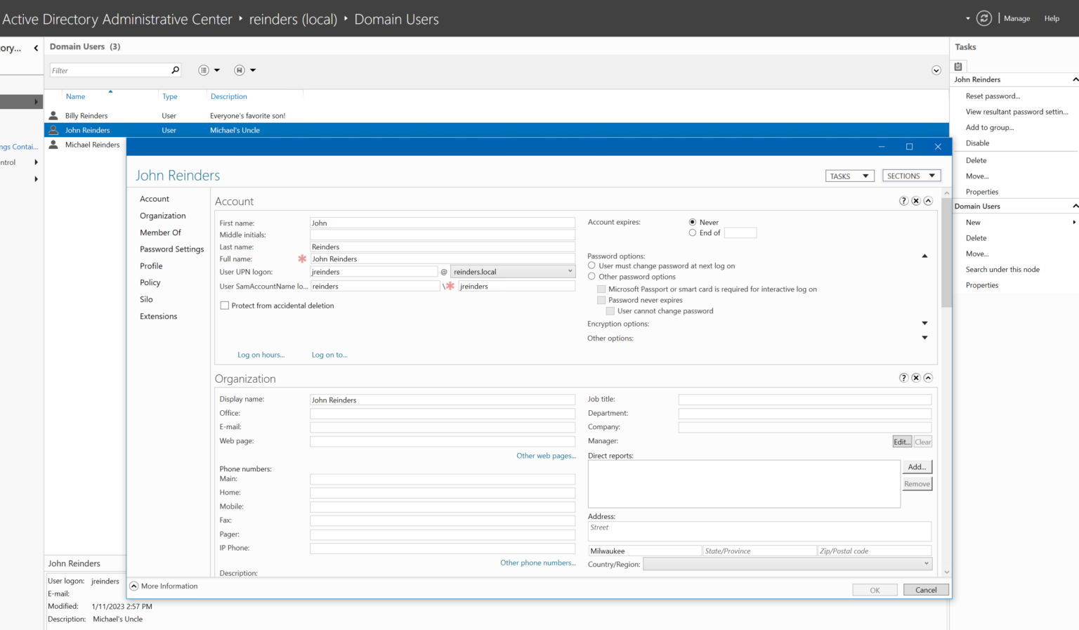 What are the UPN and sAMAccountName user account attributes?