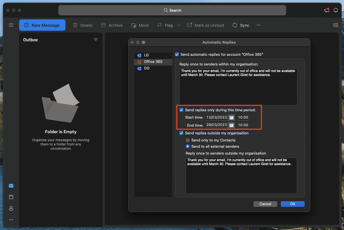 How to Set an Out Of Office Message in Microsoft Outlook | Petri