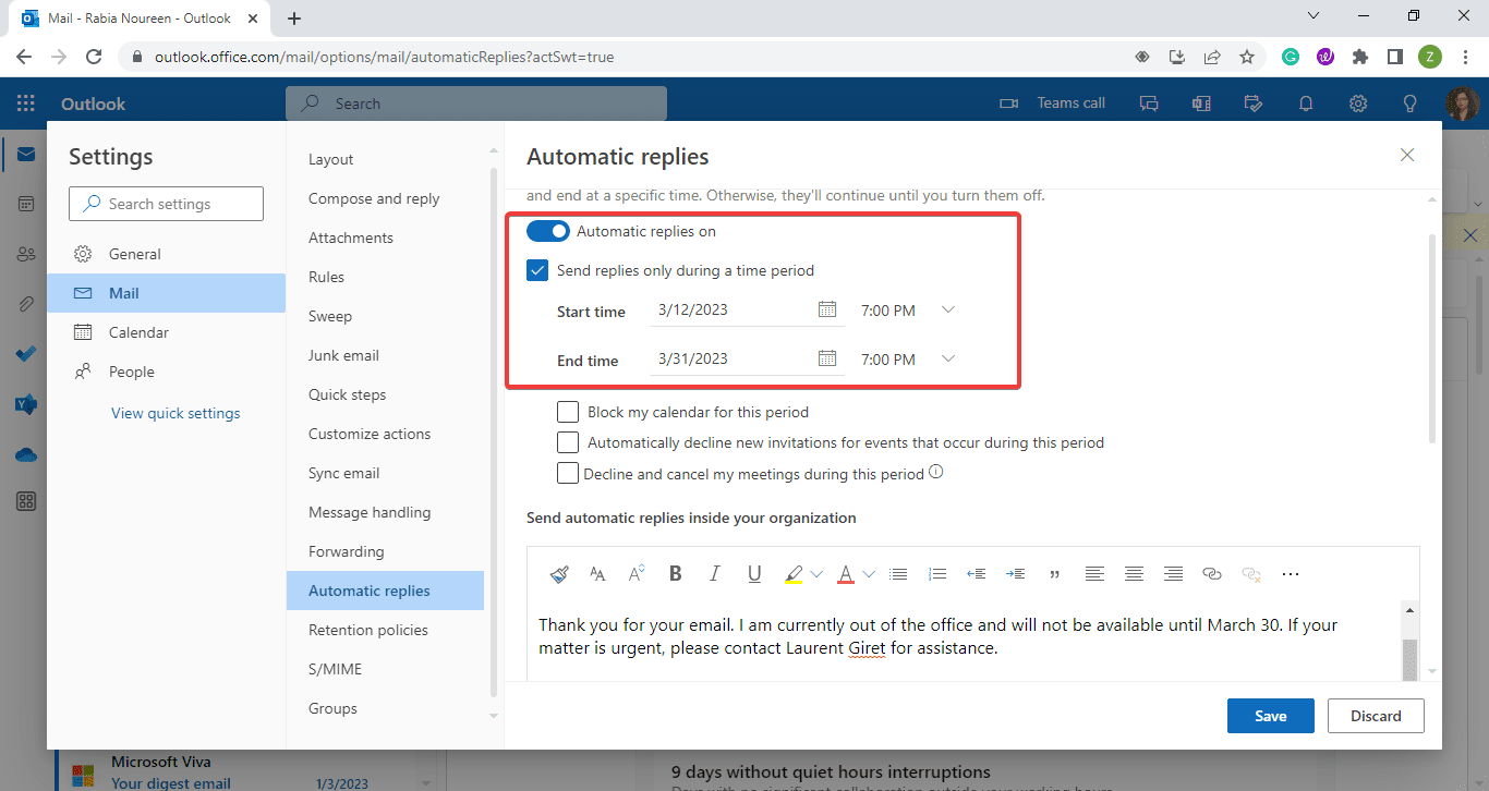 How to Set an Out Of Office Message in Microsoft Outlook | Petri