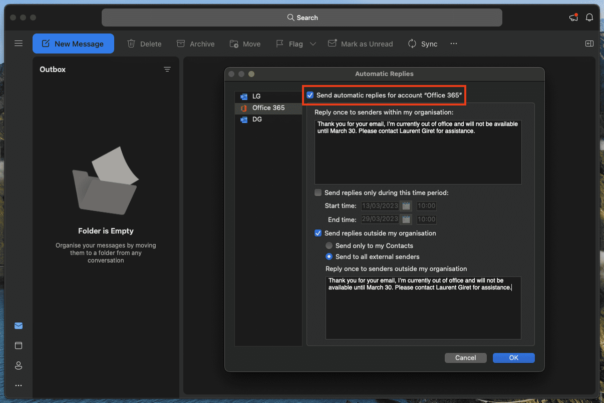 How to Set an Out Of Office Message in Microsoft Outlook | Petri